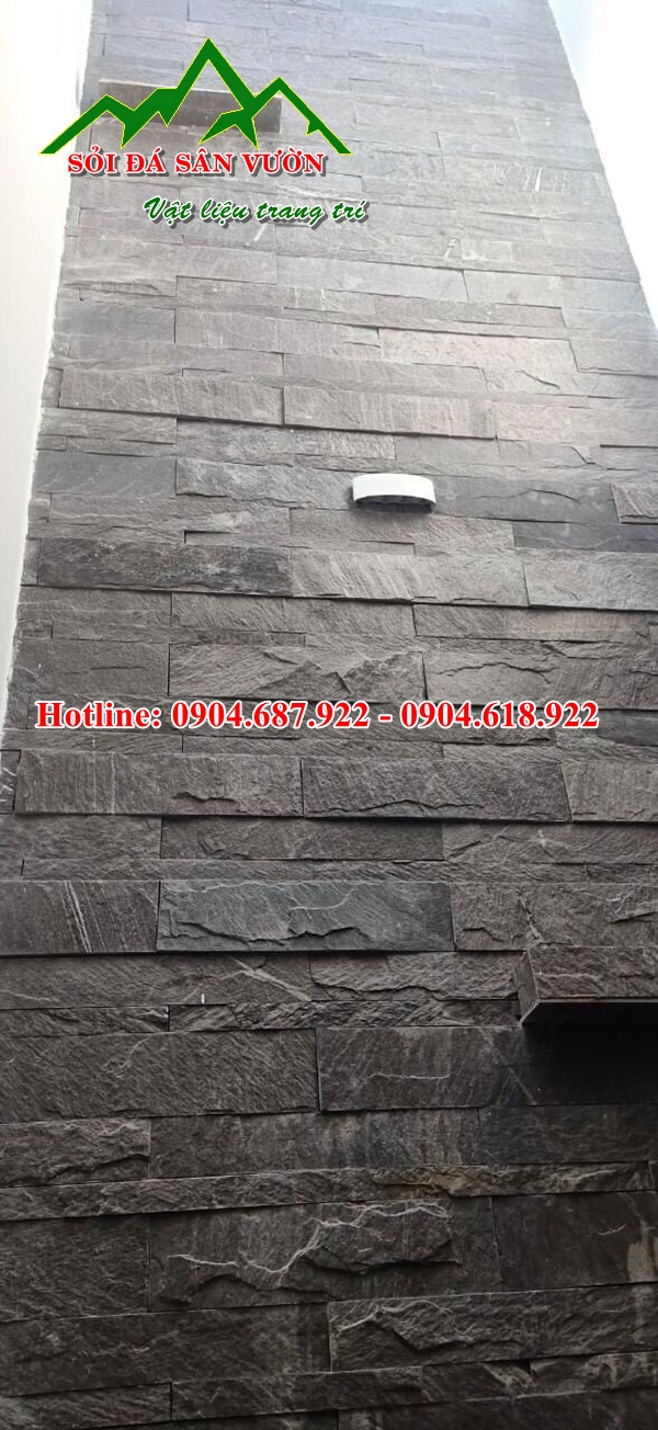 Đá slate xanh đen tự nhiên ốp tường giá thành hợp lý
